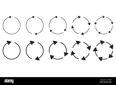 Circle Arrows Icon Circular Flow Symbol Rotating Motion Graphic