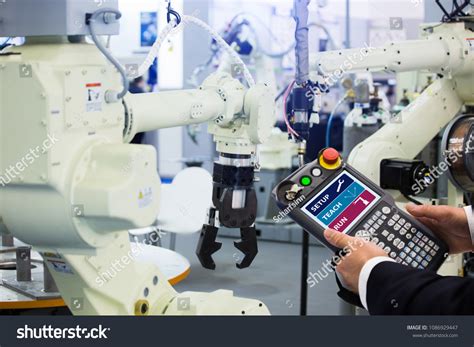 Engineer Teach Pendant Device Programming Robot Stock Photo Shutterstock