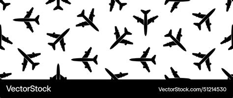 Airplanes Seamless Pattern Royalty Free Vector Image