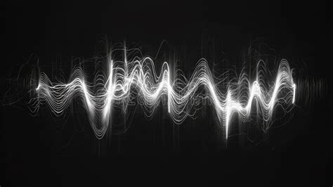 This Modern And Sleek Spectrogram Design Features Glowing White