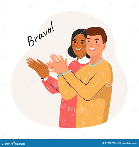 Smiling Multicultural People Clapping Hands Thanking Or Showing