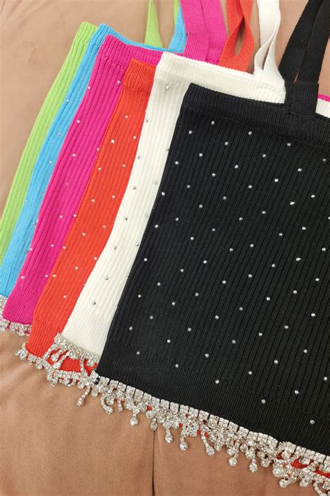 Top Strass Tricot Modal