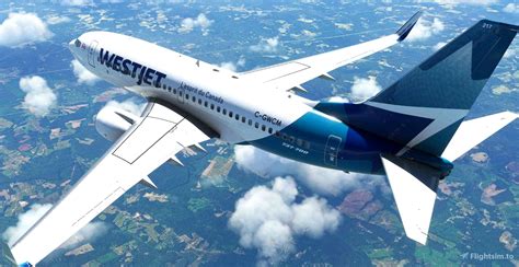 Westjet 2018 Livery C Gwcm Pmdg B737 700 For Microsoft Flight