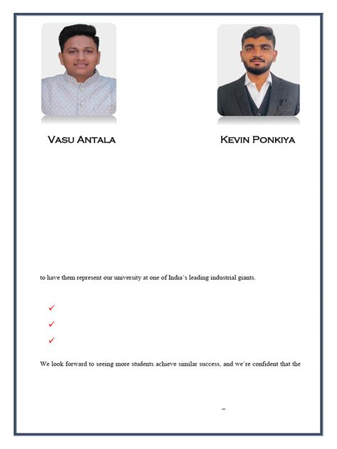 vasu antala and kevin ponkiya achievement pdf