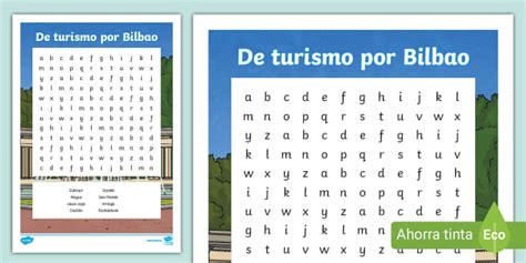Sopa De Letras De Turismo Por Bilbao