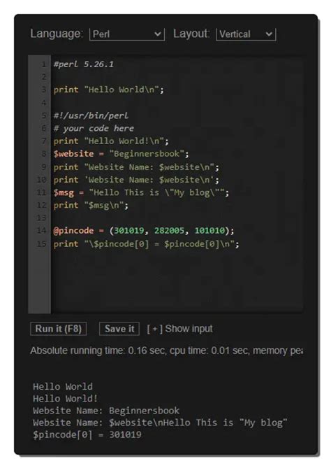 9 Best Free Online Perl Compiler Websites
