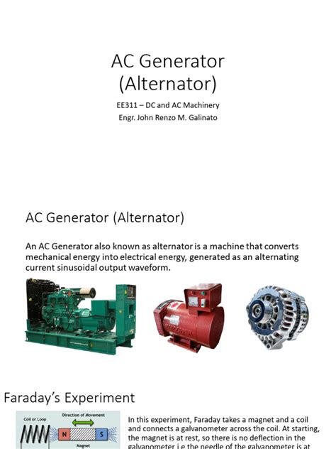 Iii Ac Generator Pdf Inductor Electric Generator