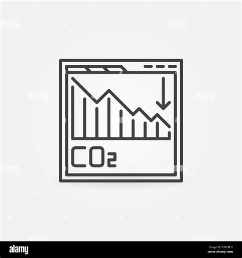 Webpage With Co2 Carbon Dioxide Chart Or Graph Vector Concept Icon Or Sign In Outline Style