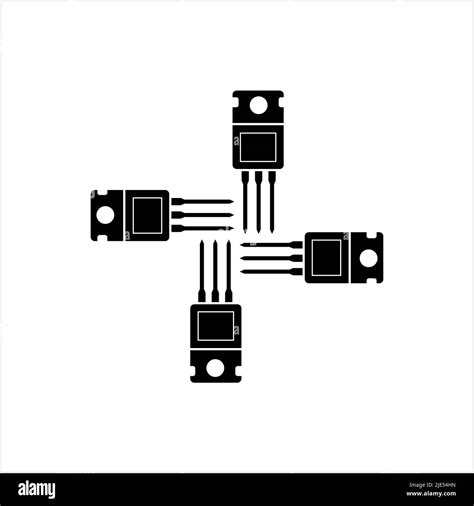 Field Effect Transistor Icon Power Transistor Icon Vector Art Illustration Stock Vector Image
