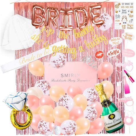 Smirly Bachelorette Party Decorations Kit Rose Gold