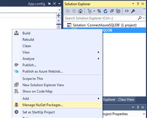 How To Create A Console Application To Connect To An Azure SQL Database Using Visual Studio