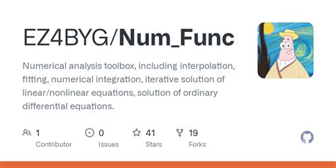 Github Ez4bygnumfunc Numerical Analysis Toolbox Including