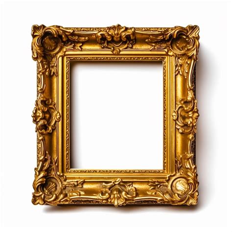 Premium Photo A Gold Frame With A Floral Design On It