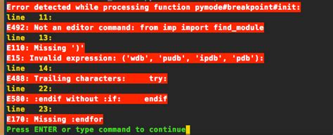 Some Error Message When Starting Vim But Pymode Seems To Be Working
