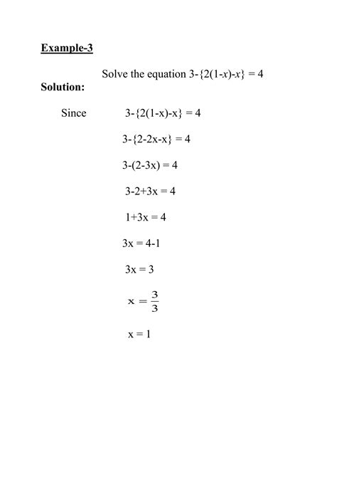 Linear Equation In One Variable Pdf