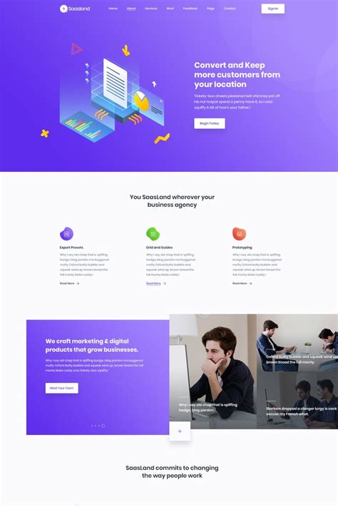 Saasland MultiPurpose React Template For Startup Business Wordpress