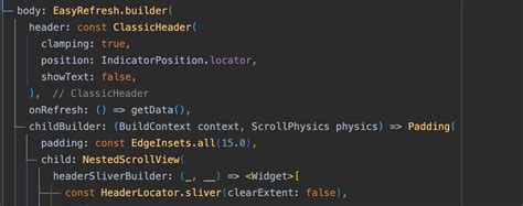 用在ExtendedNestedScrollView上下拉刷新时会报错 Issue xuelongqy flutter easy refresh GitHub