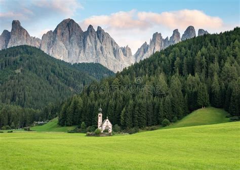 St Johann Church Santa Maddalena Dolomites Italy Stock Image Image