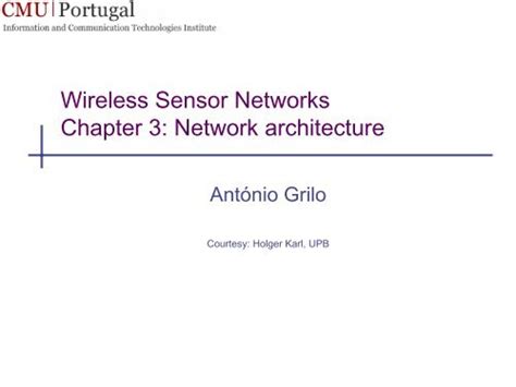 Wireless Sensor Networks Chapter Network Architecture