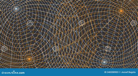 Dynamic Spiral Network Grid Convergence Of Lines A Complex Spiraling Circular Concentric