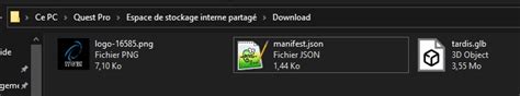 glb and json files not appearing quest pro · issue 89 · yasirkula