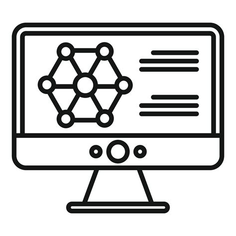 Nanotechnology Computer Icon Outline Style 14677950 Vector Art At Vecteezy