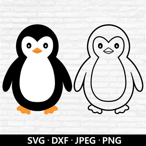 Cute Penguin Svg Penguin Clip Art Penguin Clipart Penguin Layered