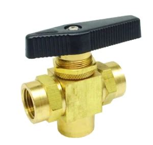 3 Way Diverting Panel Mount Brass Ball Valve Ball Valve And Brass