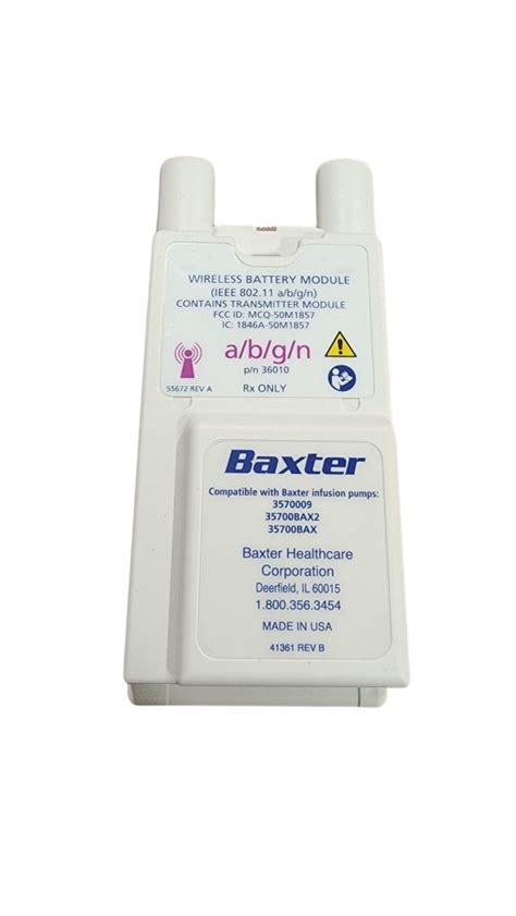 Baxter Sigma Spectrum Wireless Battery Module Part 36010 Biomedix