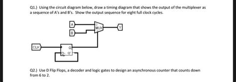 Solved Q1 Using The Circuit Diagram Below Draw A Timing