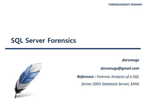 120128 Fitalk Sql Server Forensics Ppt