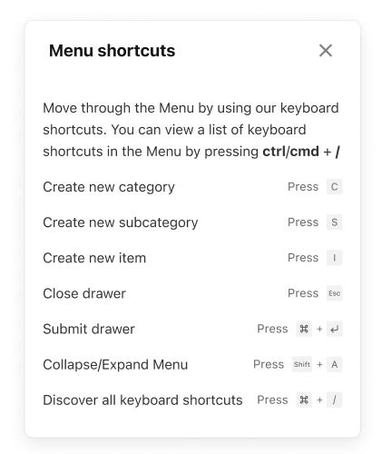 Management Center Keyboard Shortcuts Par Menu Knowledge Base