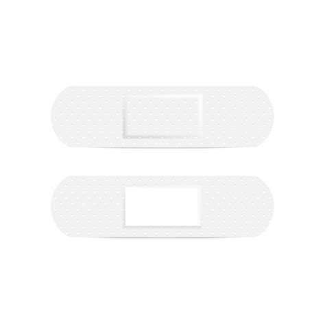 의료 접착 붕대 고약 흰색 배경 벡터 일러스트 레이 션에 고립 프리미엄 벡터