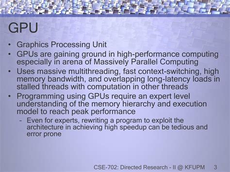 Ppt A Restructuring Algorithm For Cuda Submitted To International