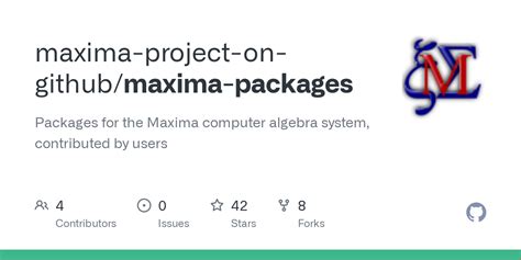 Github Maxima Project On Githubmaxima Packages Packages For The Maxima Computer Algebra