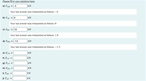 Solved Use The Force Method To Determine The Force In Each Chegg