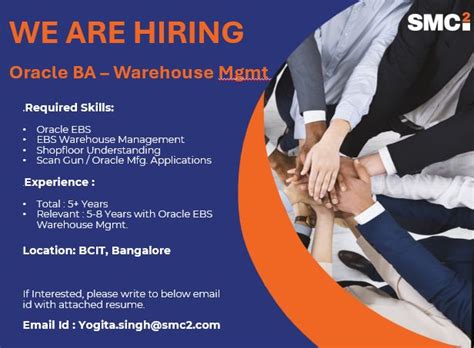 Hiring Alert 🚨 Join Our Dynamic Team At Smc Squared As An Oracle Ebs