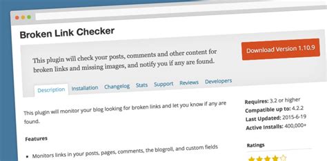 Broken Link Checker for WordPress — Looks Awesome