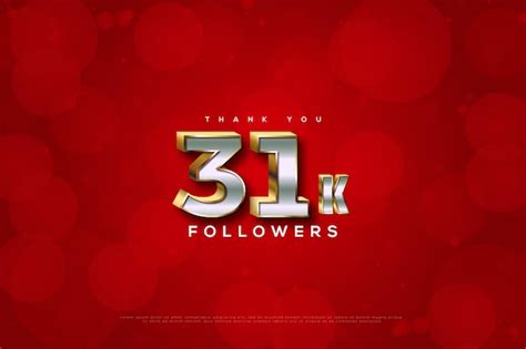 Premium Vector | 31k followers celebration.
