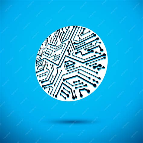 Premium Vector Vector Technology Cpu Design With Circular