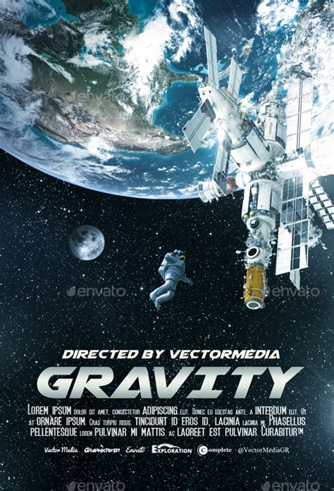 Gravity Movie Poster Print Templates Graphicriver