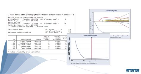 Lasso For Prediction And Model Selection Stata 16
