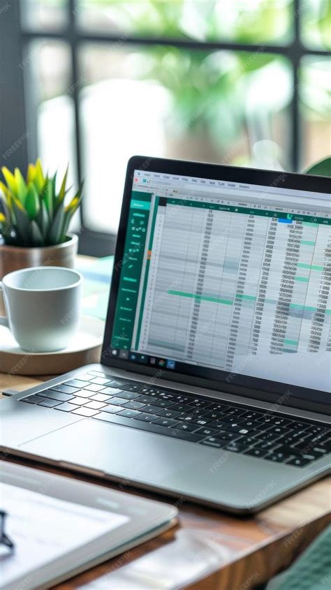 Premium Photo Modern Tech Workspace With Nature Elements