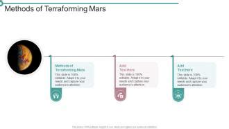 Methods Of Terraforming Mars PowerPoint Presentation And Slides PPT