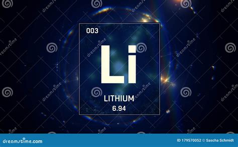 Nitrogen As Element 7 Of The Periodic Table 3d Animation On Blue