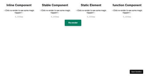 Define Component In Render V Codesandbox