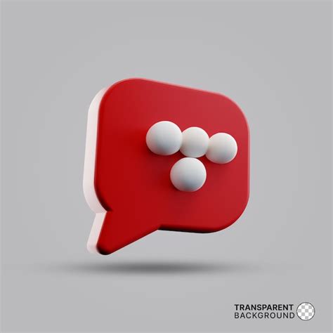 Premium Psd Psd 3d Render Message Chat Notification App Icon