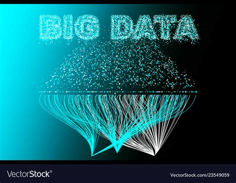 Big Data Visualization Network Futuristic Vector Image