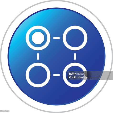 Flowchart Icon On A Round Button Stickerseries High Res Vector Graphic