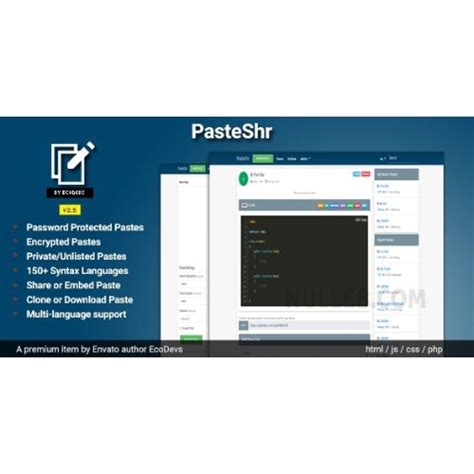 Pasteshr Text Hosting And Sharing Script At 349 Only Wpshop